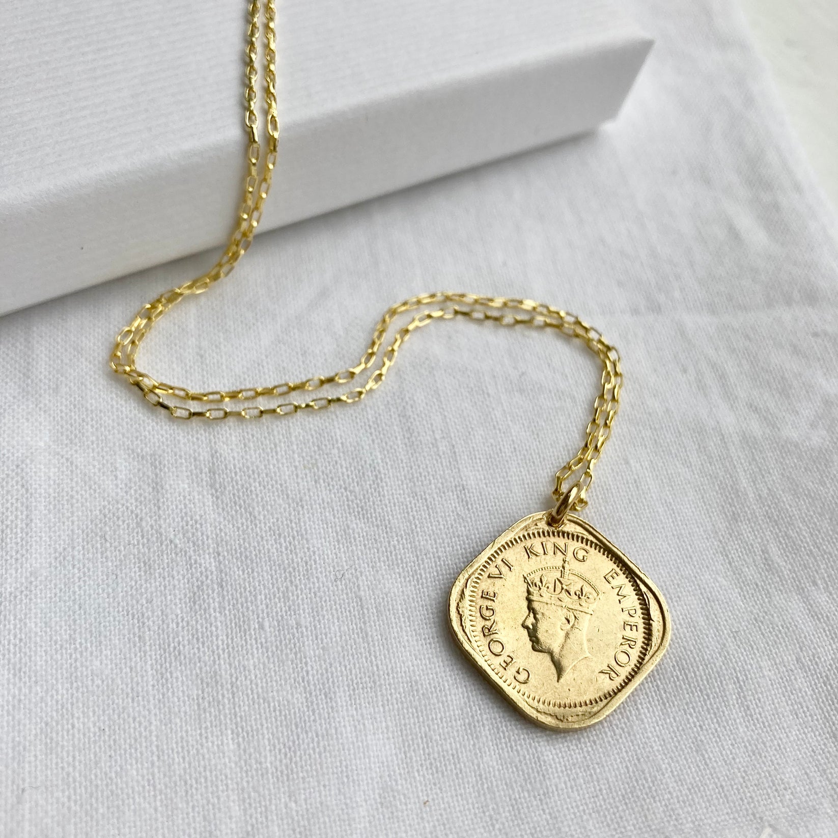 1943 Indian Half Anna Coin Necklace – Prenoa